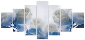 Obraz - Bílé růže (210x100 cm)
