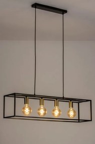 Závěsné designové industriální svítidlo nad stůl Boston Light Style Gold