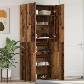 Skříň na obuv 80 x 35.5 x 180 cm Kompozitní dřevo Hnědá 3333843