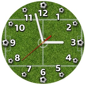 Gario Dětské hodiny Fotbalové hřiště Rozměry: 30 x 30 cm