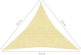 vidaXL Stínicí plachta 160 g/m² 3,6 x 3,6 x 3,6 m HDPE [42285] Barva: Černá