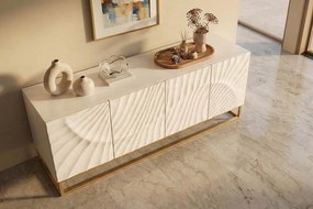 Designová komoda Shayla 177 cm bílé mango