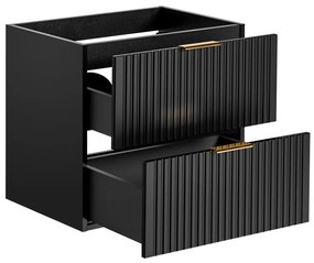 COMAD Závěsná skříňka pod umyvadlo - ADEL 82-60 black, šířka 60 cm, matná černá