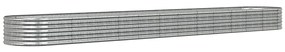 Vyvýšený záhon práškově lakovaná ocel 512x80x36 cm stříbrný,  318942