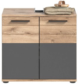 Koupelnová skříňka pod umyvadlo Mason, dub/šedá