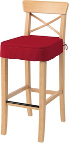 Sedák na židli IKEA Ingolf - barová barva červená látka pletený vzor