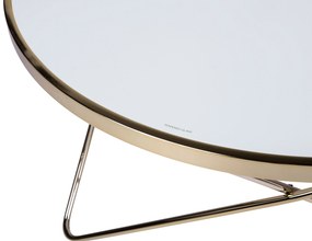 Konferenční stolek  bílo - zlatý MERIDIAN II Beliani