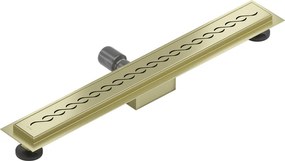 Mexen Flat, lineární podlahový žlab 50 cm, M18, zlatá matná, 1A23050-15