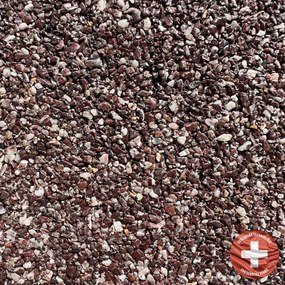 Báča Beton Kamenný koberec na stěnu Rosso Zandobbio Frakce: Střední (1 – 4 mm), vydatnost setu 3,5 m², Doporučené použití v: exteriéru - akrylátové pojivo