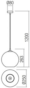 Redo Designové závěsné svítidlo Bowl Ø 25cm Barva: Měděná
