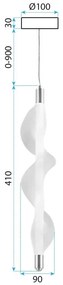 Toolight LED osvětlení se spirálovitým tvarem G008-1CP bílá/zlatá