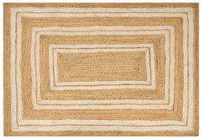 Jutový koberec 160 x 230 cm béžový ELMALI Beliani