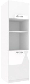 Vysoká kuchyňská skříňka Belini pro vestavnou troubu 60 cm bílý lesk  INF SSP60/0/WT/W/0/D