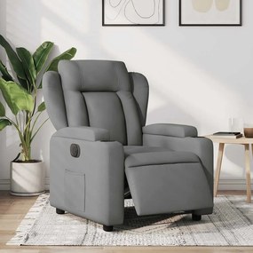 Elektrické polohovací křeslo tmavě šedé textil 3204459