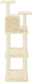 Škrabadlo pro kočky se sisalovými sloupky krémové 118,5 cm 171427