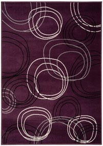 Alfa Carpets, Kusový koberec Circles lila, 80x150, fialová, chodba / předsíň