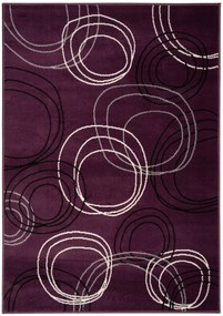 Alfa Carpets  Kusový koberec Kruhy lila - 80x150 cm