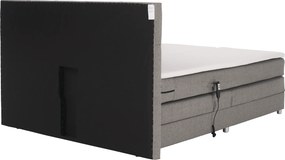 Elektrická polohovací postel, boxspring, šedá, 160x200, MURKO NEW