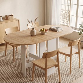 Costway Skládací stůl kulatý Skládací pro 4 až 7 osob – 163 × 80 × 75 cm