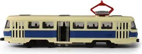 RAPPA 253322 Kovová česká retro tramvaj modrá 16 cm-otevírací dveře /
