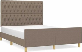 Rám postele bez matrace taupe 140 x 190 cm textil 3125296