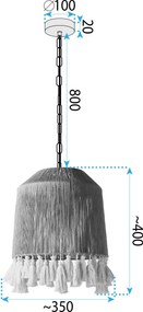 Toolight Závěsné stropní osvětlení APP1734-1CP 30 cm Nature