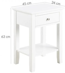 Noční stolek Linnea bílý