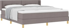Postel s boxspringem s čelo Taupe 200 x 180 cm textil 3341311