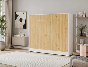 Devesto Sklápěcí postel Horizontální 140 Dub Artisan LED