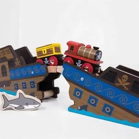 Bigjigs Rail Pirátský vlak + 3 koleje / od 3 let