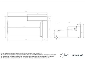 Zelený modul pohovky (levý roh) Flex Felix – Miuform