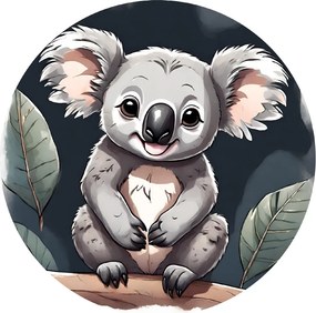 PIPPER. Kruhová samolepka na zeď "Koala" Velikost: 100cm