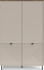Skříň čtyřdveřová Evo 123x194.5x54.9 cm Kašmír / Dub castello