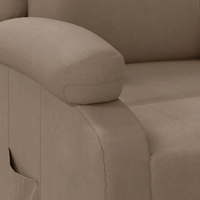 Polohovací křeslo cappuccino umělá kůže 340175