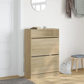 Botník se 2 výklopnými zásuvkami dub sonoma 80 x 34 x 116 cm 3214408