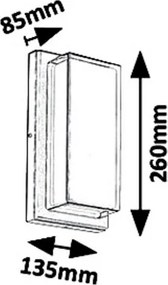 Rabalux 8830 - LED Venkovní nástěnné svítidlo ANDORRA LED/12W/230V IP54