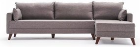 Hanah Home Designová pohovka BELLA hnědá pravá 275 cm 825BLC2584