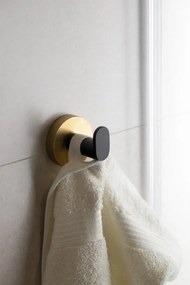 Sapho Sapho, LARISSA držák toaletního papíru s krytem, ​​černá/zlato mat, WS007BG