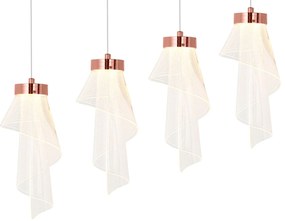Toolight Toolight, LED závěsné svítidlo, 10W, 4000K, 467lm, APP1765-1CP, růžové zlato, OSW-09309