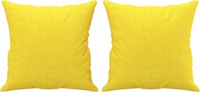3místná pohovka s polštáři světle žlutá 180 cm textil 3200922
