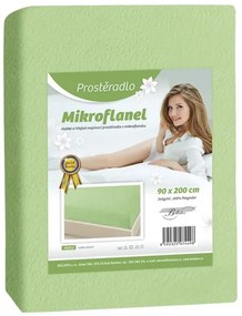 Bellatex Prostěradlo Mikroflanel 90x200 cm světlá zelená