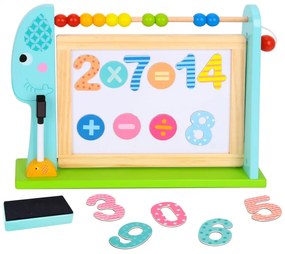 Tooky Toy Vzdělávací deska Slon + 18 magnetických prvků