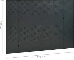 vidaXL 6dílné paravány 2 ks 240x180 cm ocel [3095201] Barva: Bílá