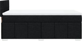 Box spring postel s matrací černá 90x200 cm textil 3286953