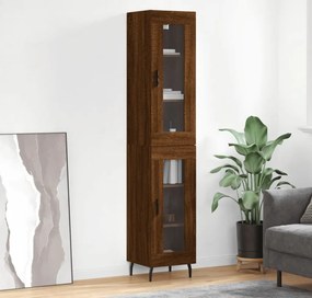 vidaXL Skříň highboard 34,5 x 34 x 180 cm kompozitní dřevo [3199444] Barva: hnědý dub