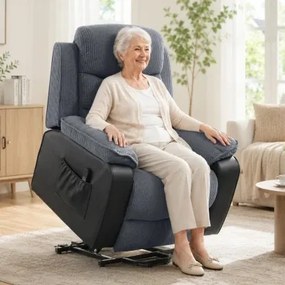 HOMCOM Křeslo s funkcí vstávání s měkkým manšestrovým potahem, relaxační křeslo s dálkovým ovládáním a bočními kapsami, tmavě šedé 713-178V92CG