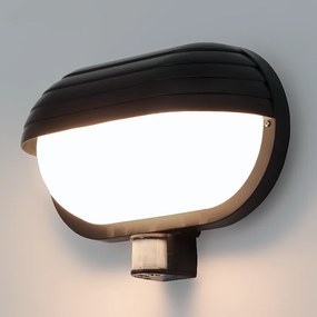 HADEX RIO venkovní nástěnné svítidlo s čidlem 1xE27/60W/230V/IP44, černá barva