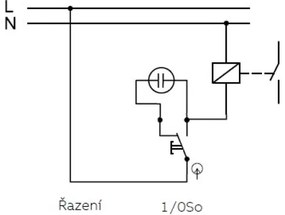 ABB Classic tlačítko č.1/0So hnědá 3553-93289 H3 s orientační doutnavkou