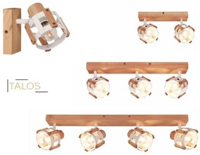 ACA DECOR Stropní přisazené svítidlo TALOS max. 3x 25W/E14/230V/IP20, světlé dřevo