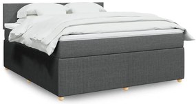 Box spring postel s matrací tmavě šedá 180x200 cm textil 3289829